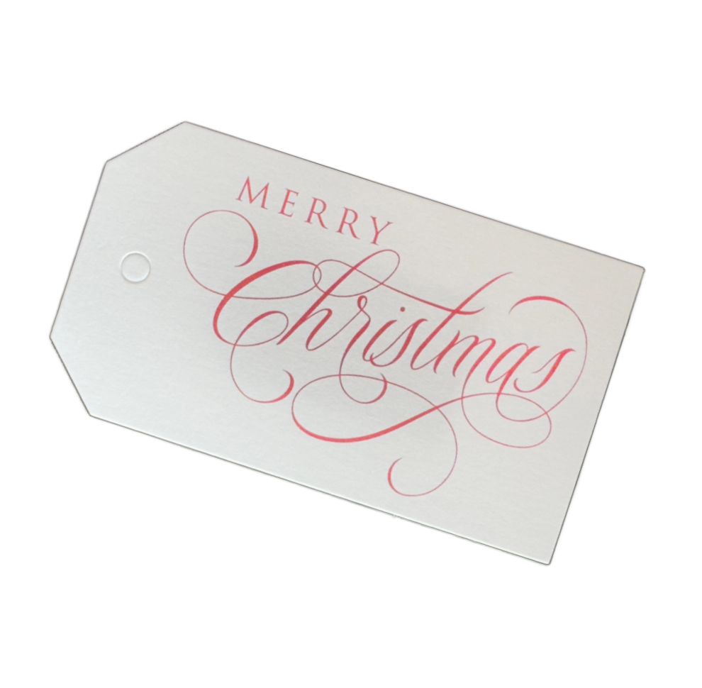 Red Merry Christmas Gift Tag – The Queen Bee